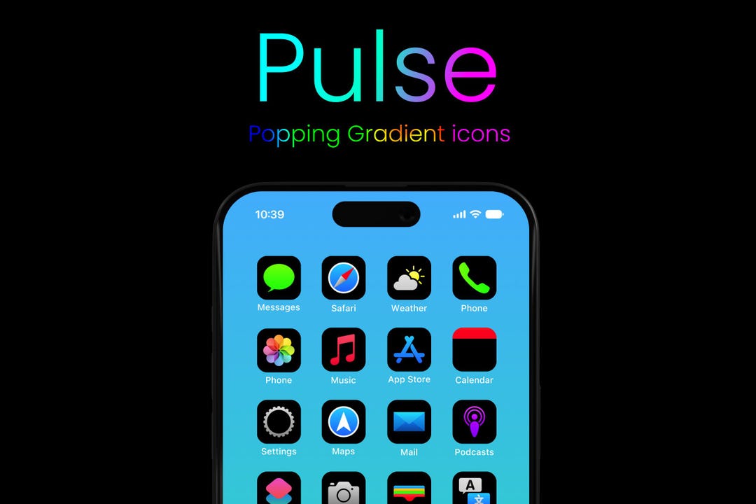 Colourful Ios App Icons Gradient Colours Stunning Ios 14 Homescreen ...