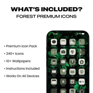 Forest Minimal iPhone App Icons Homescreen Icons Home Screen Widgets ...