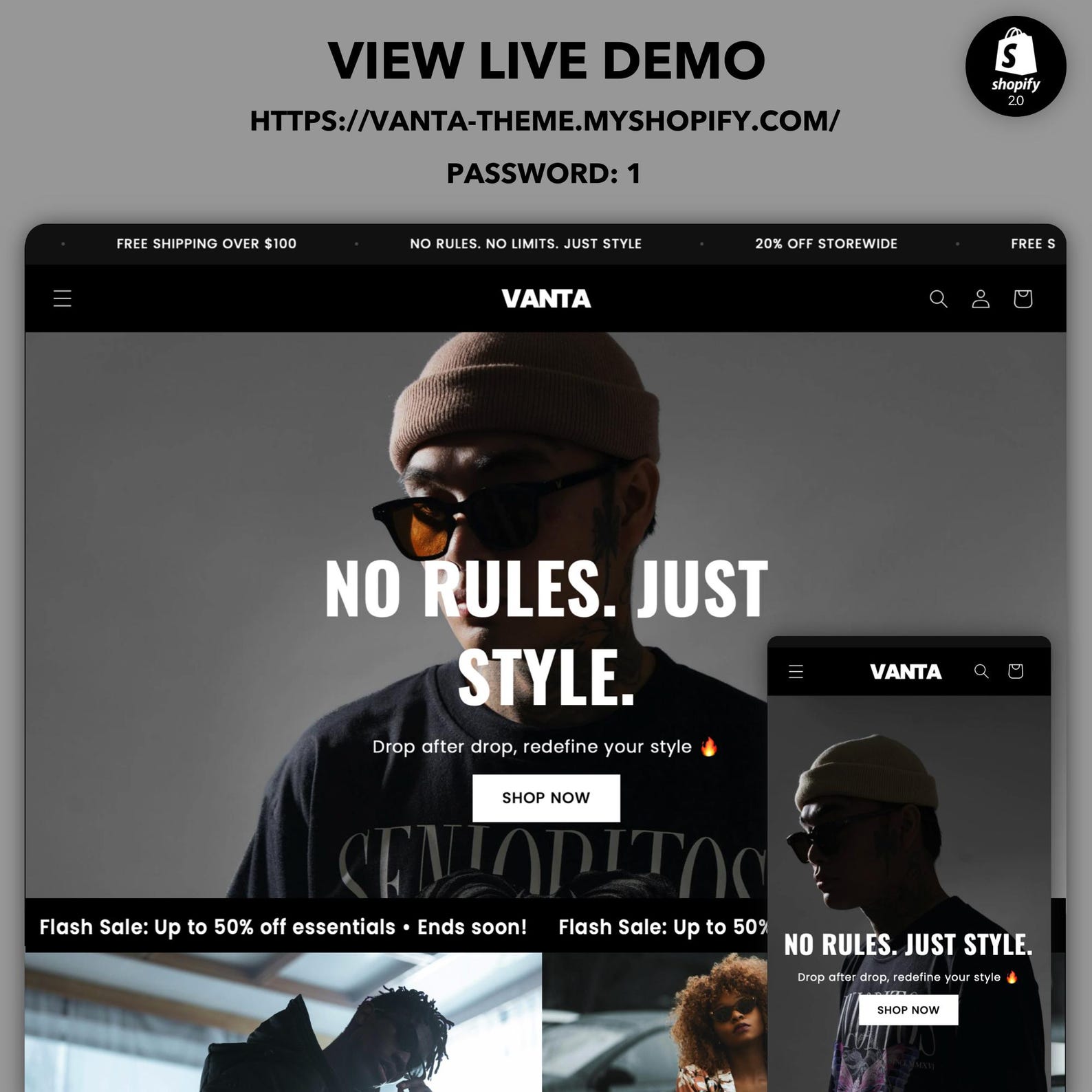 Vanta Shopify Theme | Shopify Theme Template | Fashion Shopify Theme ...