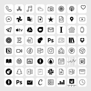 Premium Light and Dark App Icons | Minimal | Ios 18 Homescreen | Modern ...