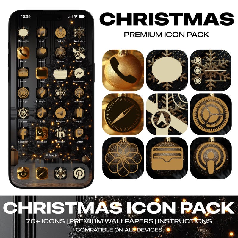 Free Christmas App Icons - Etsy