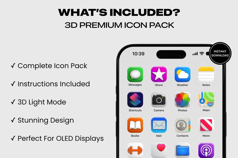 3D Ios Light Mode App Icons | Minimal Stunning Ios 14 | Ios 18 ...