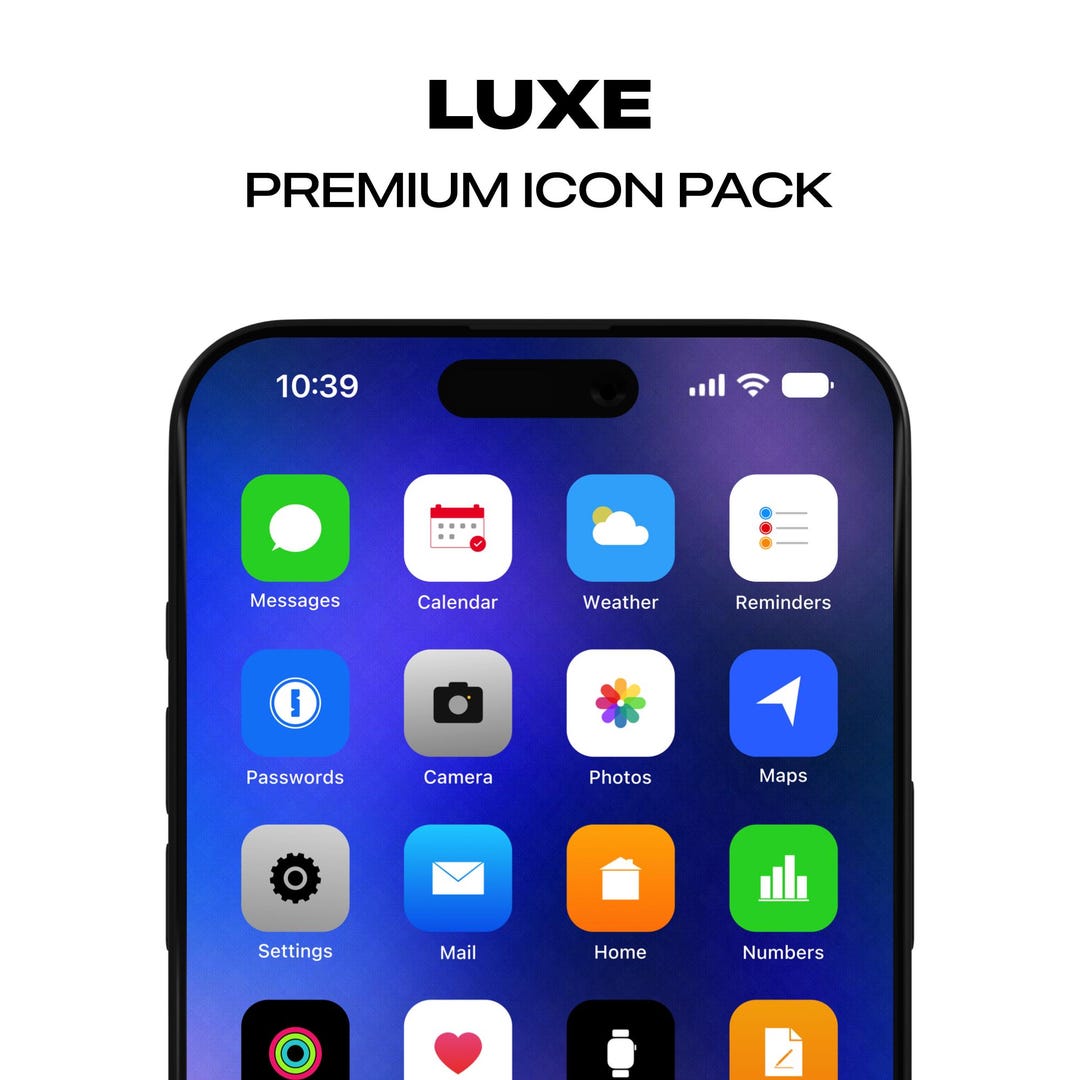 Luxe Minimal iPhone App Icons Homescreen Icons Home Screen Wallpapers ...