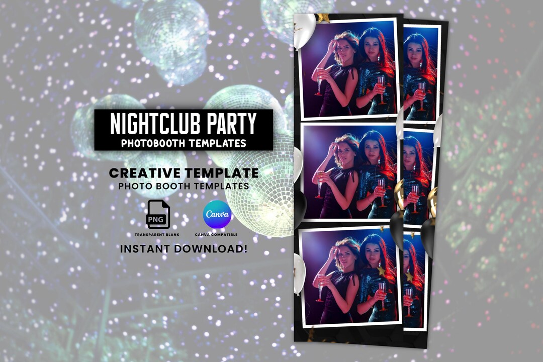 Nightclub Party Photo Booth Template, Luxury Party Photobooth Templates ...
