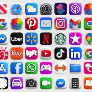 3D Ios Light Mode App Icons | Minimal Stunning Ios 14 | Ios 18 ...