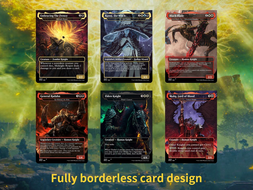 Elden Ring Commander Malenia Knights Deck Custom MTG Card Premium Proxy Card Complete EDH Deck ...