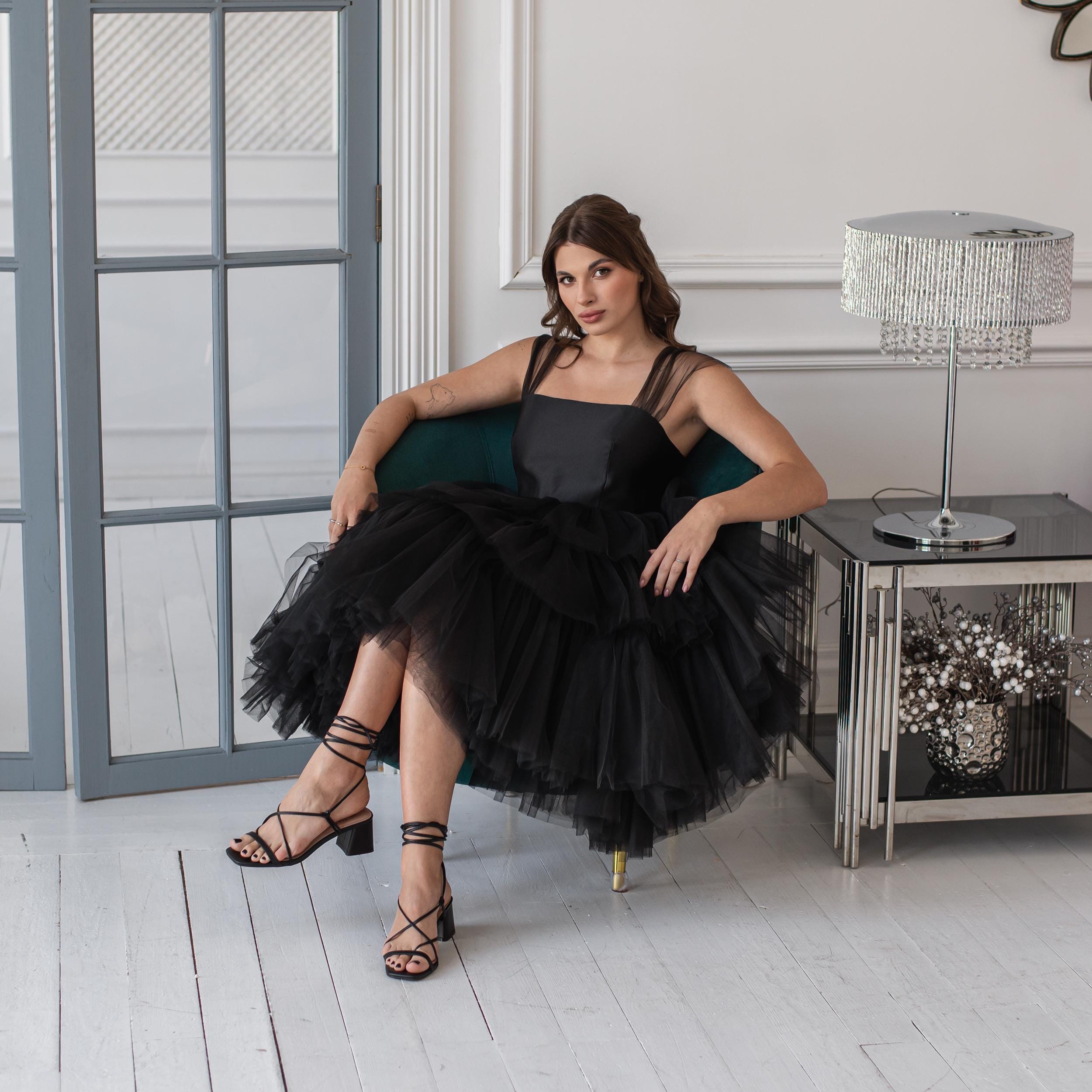 Tulle Tiered Dress, Puffy Dresses for Women, Ruffle Bridesmaid Dress ...