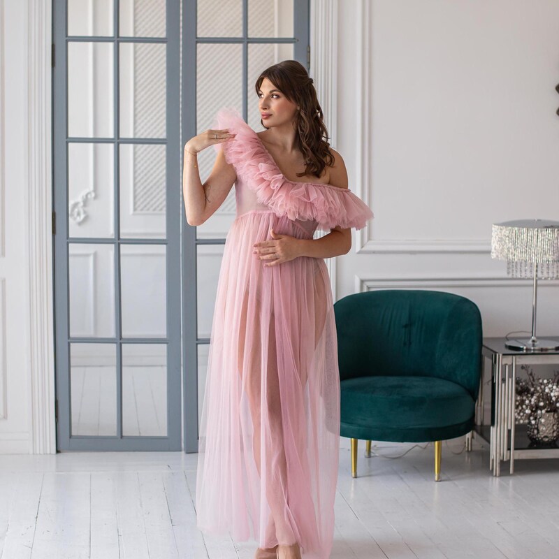 Tulle Maternity Robe - Etsy