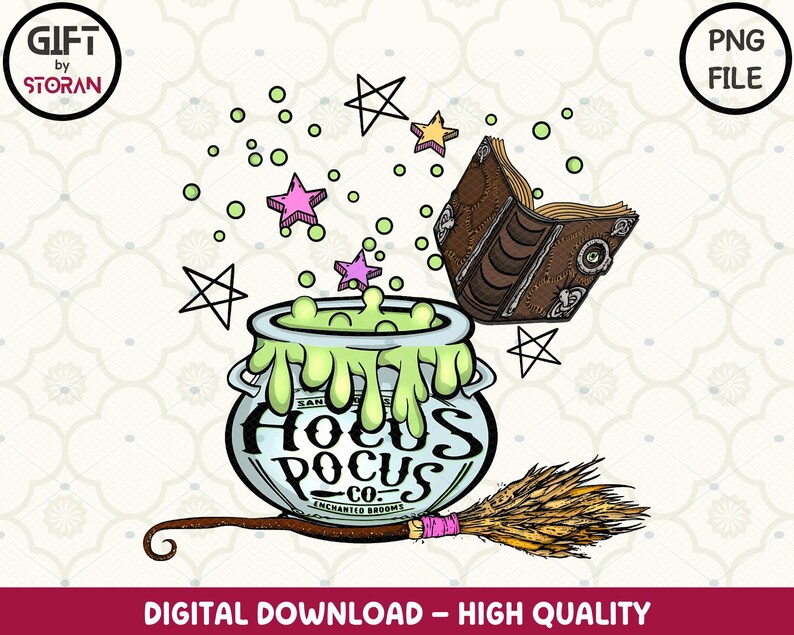 Hocus Pocus Cauldron PNG, Witchcraft PNG, Spell Book PNG, Sanderson ...