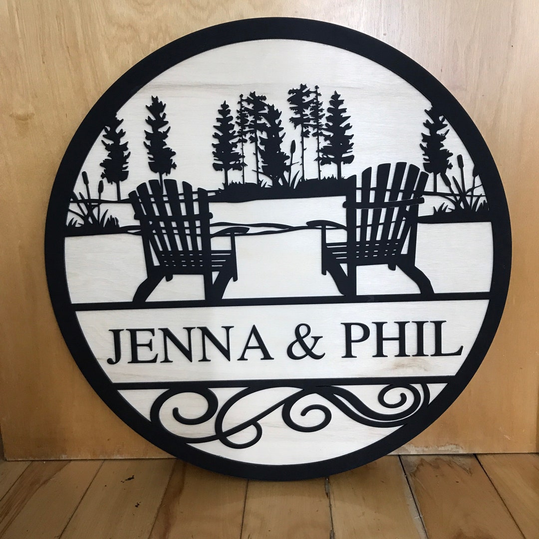 Personalized Adirondack Chair Sign - Etsy