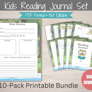 Kids Reading Journal: Printable Book Tracker, Review Pages (PDF) - Etsy