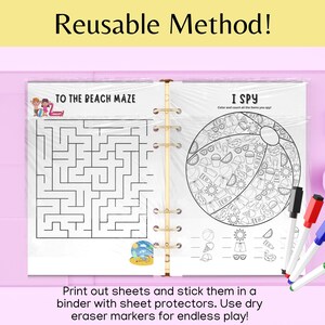 Summer Kids Activity Pack: 10-page Printable Games (digital Download ...
