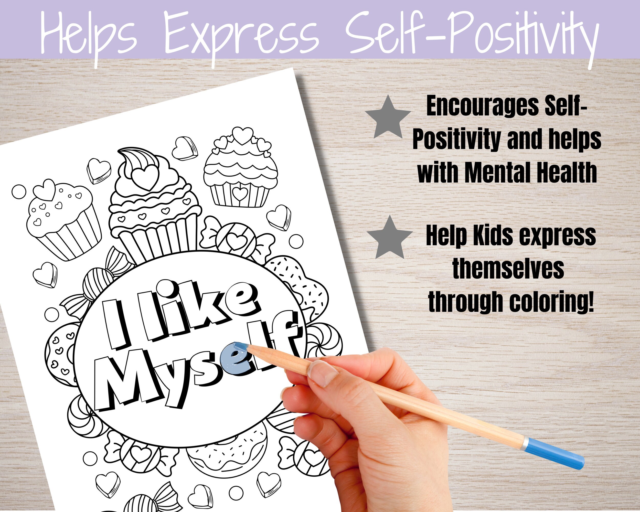 Kids Affirmation Coloring Pages: Positive Mental Health (digital ...