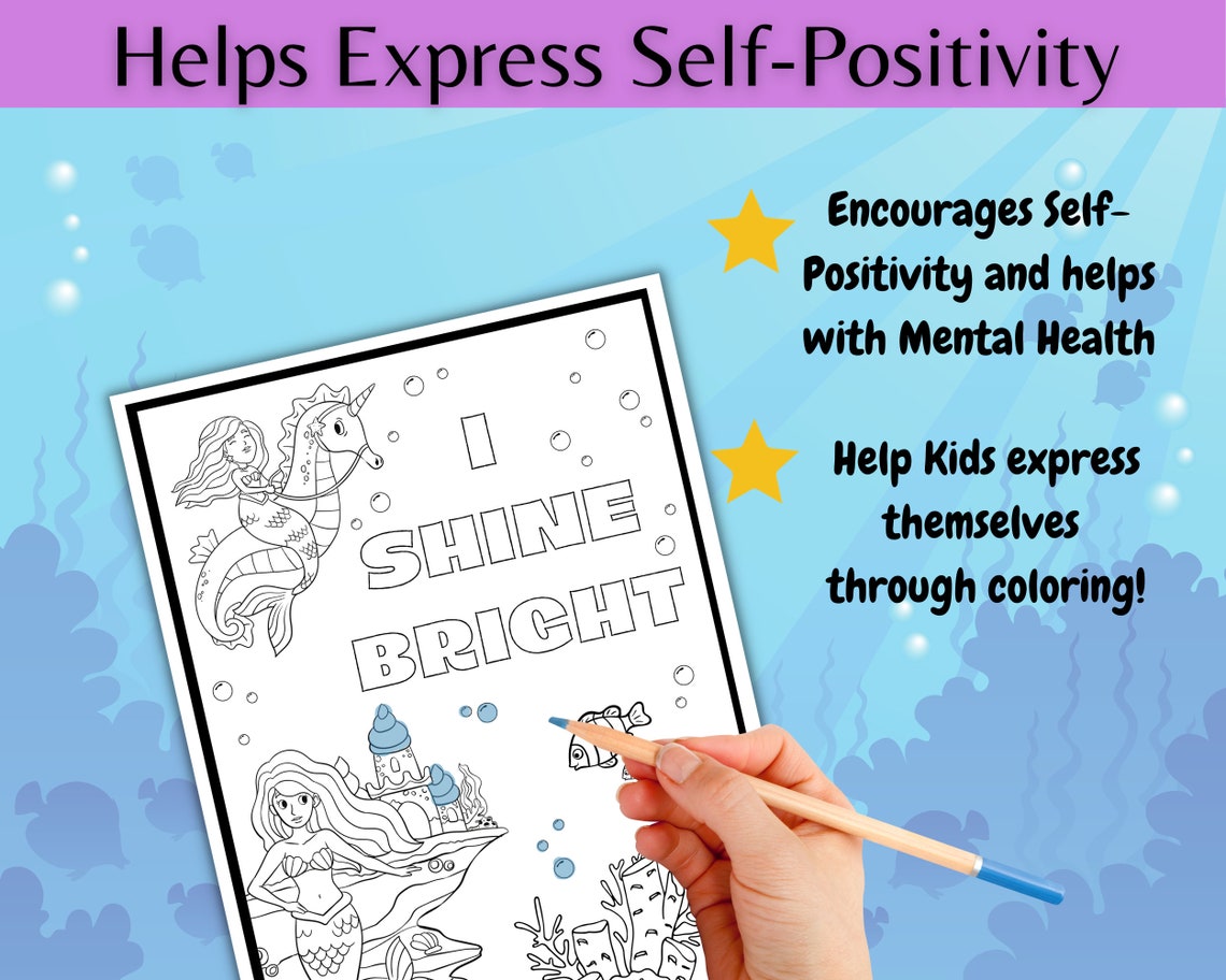 Kids Positivity Coloring Pages, Affirmation Coloring, Positive Mental ...