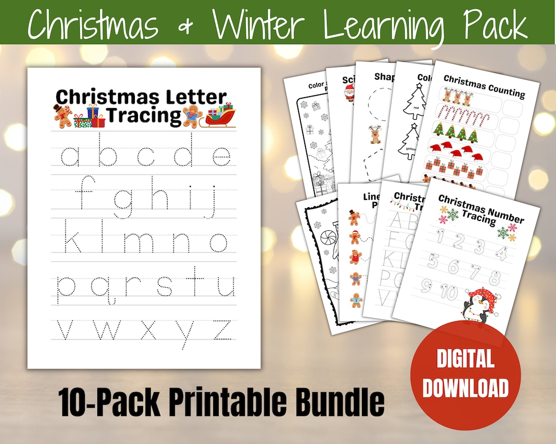 Holiday Preschool Pack, Holiday Preschool Printable, Christmas ...