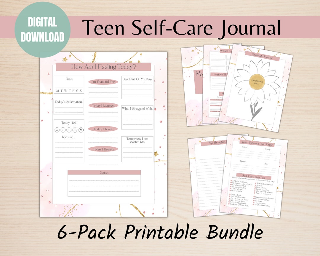Teen Self-care Journal: Printable Mental Health Planner (digital ...
