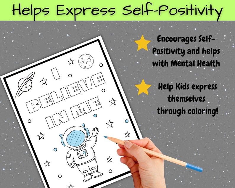 Kids Positivity Coloring Pages Affirmation Coloring Positive - Etsy