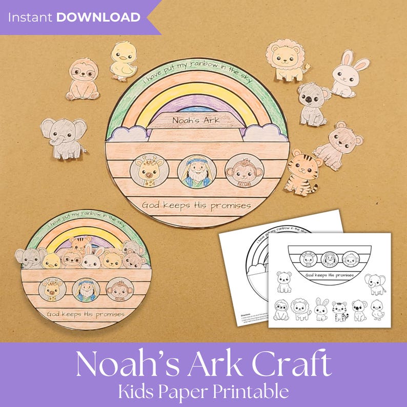 Noah’s Ark Kids Craft, God Keeps His Promises, Christian Kids Craft ...