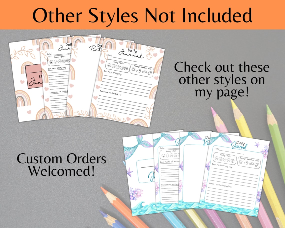 Kids Daily Journal Printable, Journal for Kids, Diary for Children ...