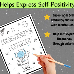 Kids Positivity Coloring Pages, Affirmation Coloring, Positive Mental ...