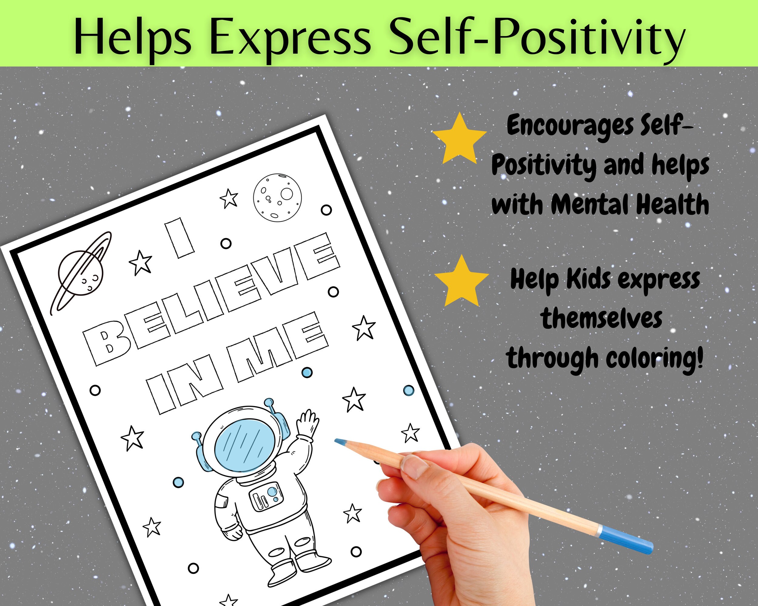 Kids Positivity Coloring Pages, Affirmation Coloring, Positive Mental ...