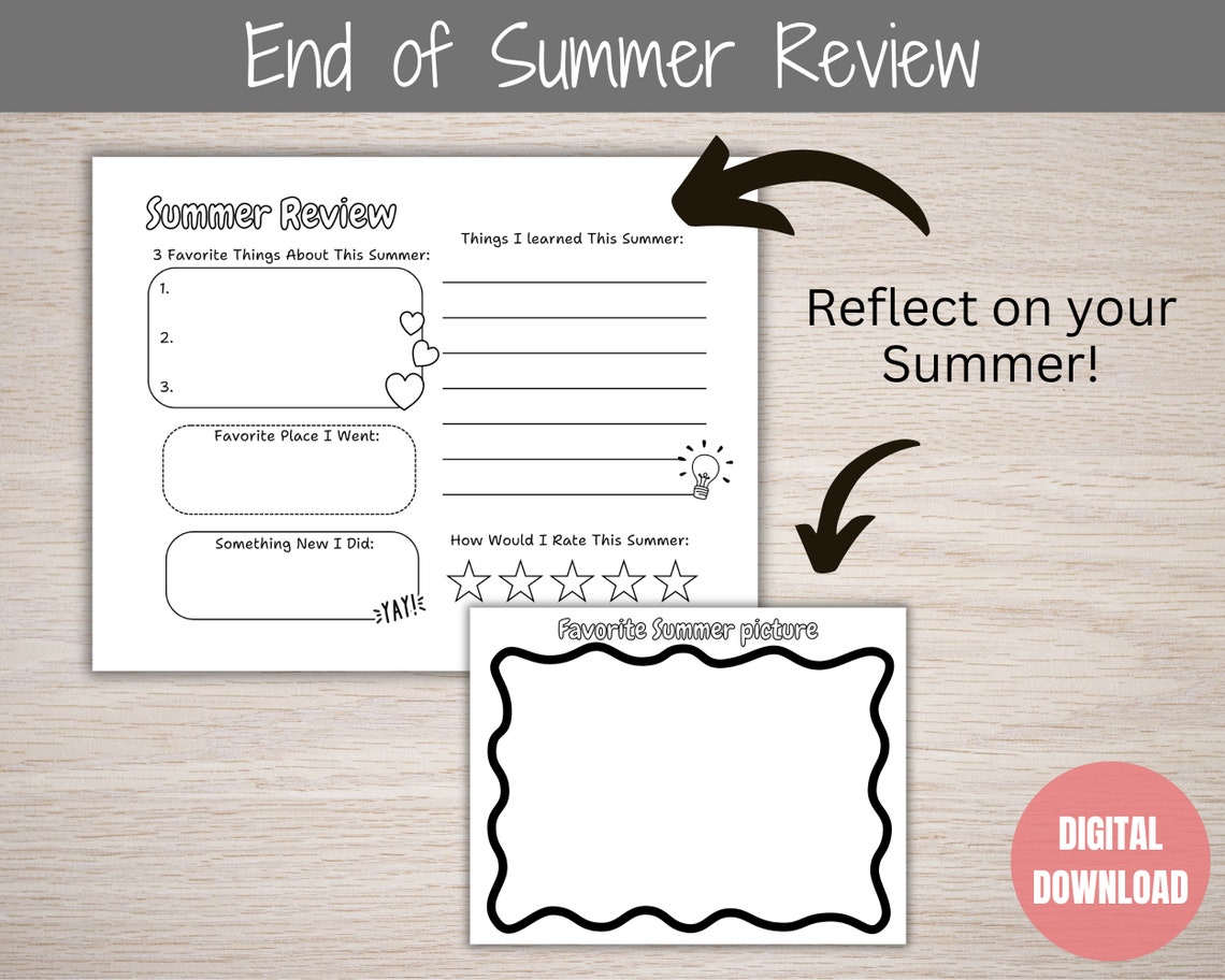 Summer Kids Journal, Summer Camp Journal, Activity Journal, Summer ...