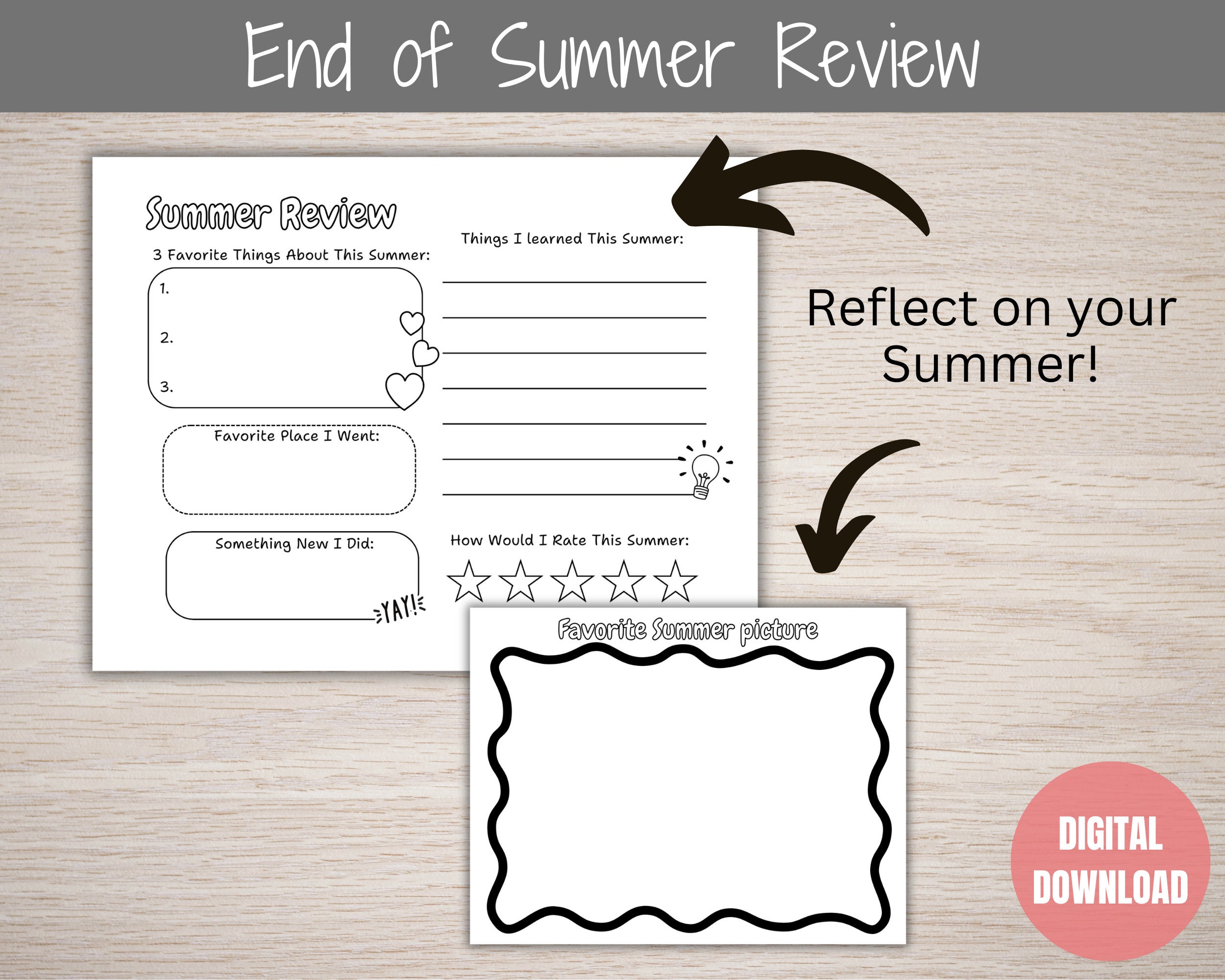 Summer Kids Journal, Summer Camp Journal, Activity Journal, Summer ...