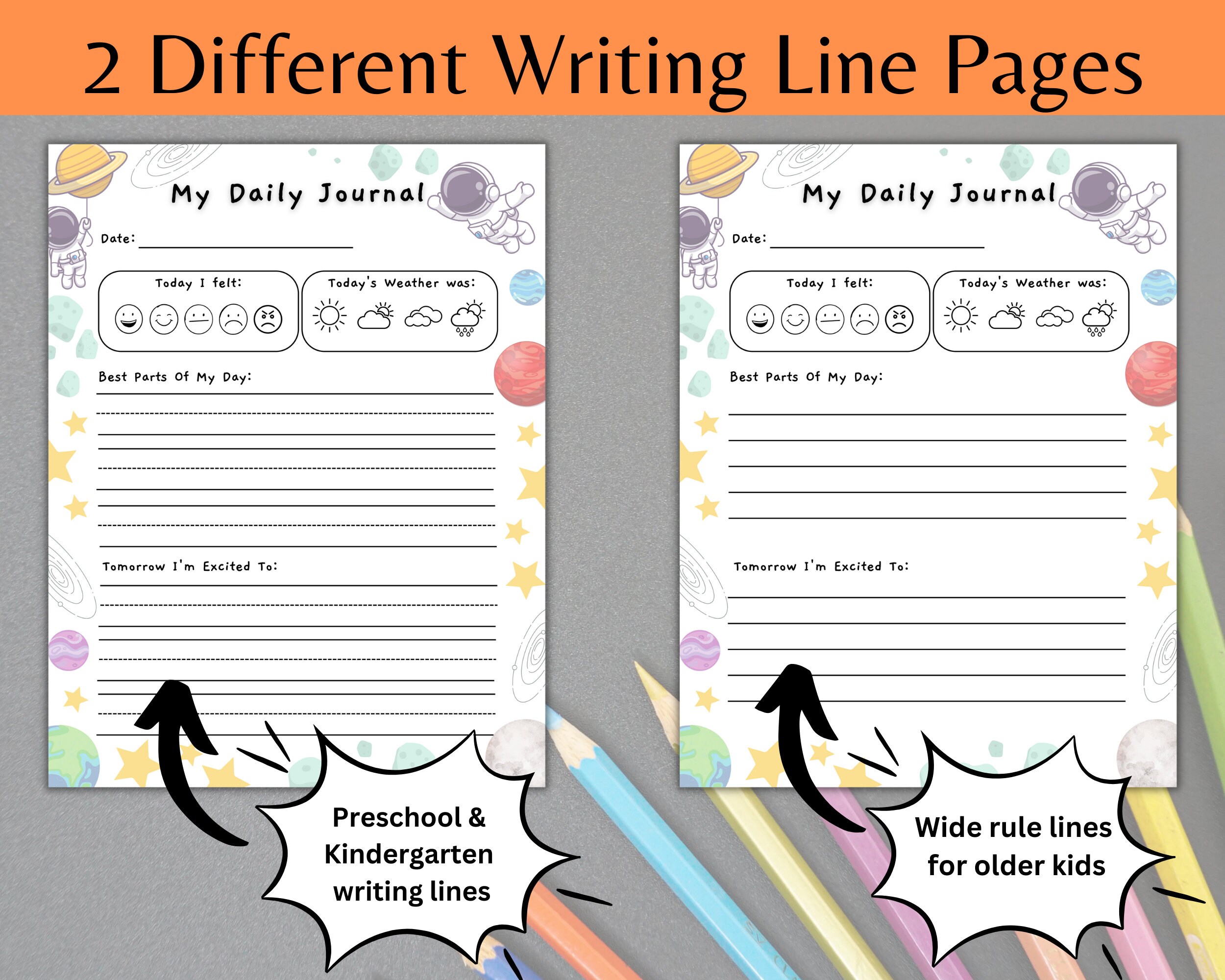 Kids Daily Journal Printable, Journal for Kids, Diary for Children ...