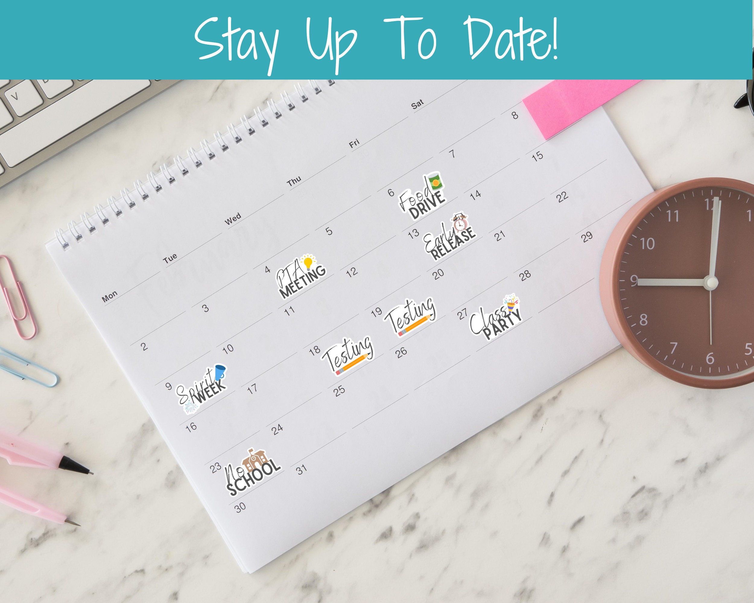 Printable School Stickers, Printable Planner Stickers, School Planner ...