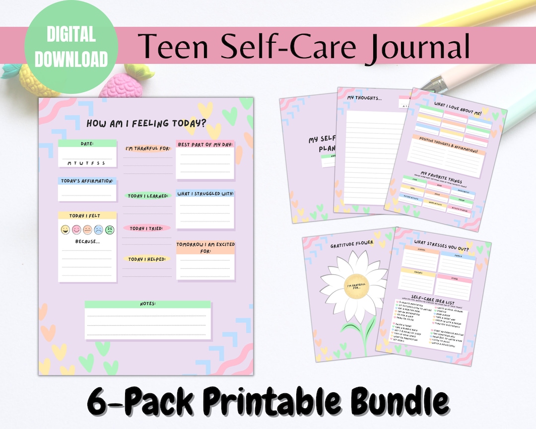 Self-care Journal, Self-love Journal, Mental Health Planner, Kids ...