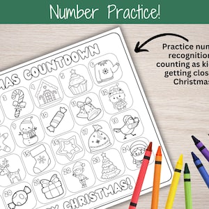 Christmas Countdown, Christmas Countdown Calendar, Kids Advent Calendar ...