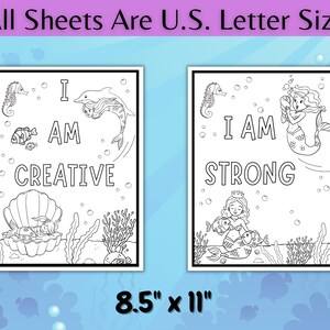 Kids Affirmation Coloring Pages: Positive Mental Health (digital ...