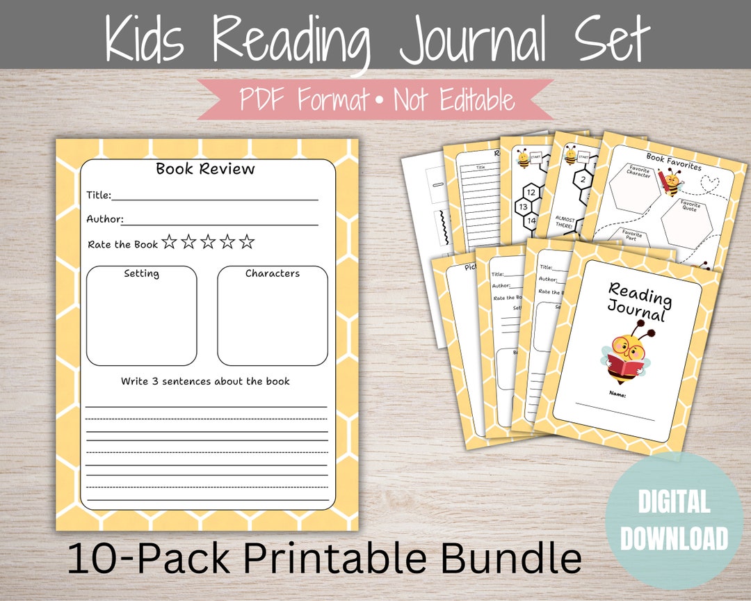Reading Log for Kids, Reading Tracker, Reading Journal, Kids Reading ...