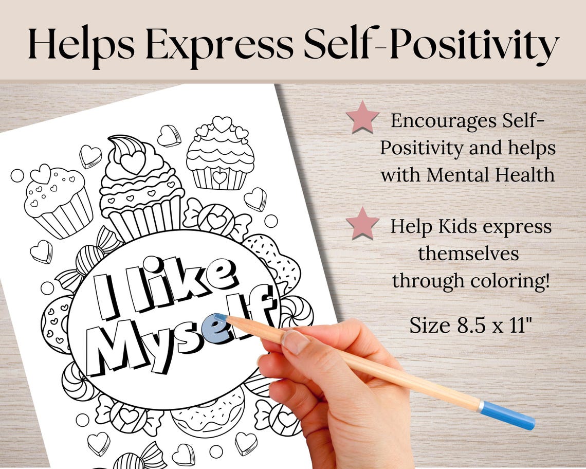 Kids Positivity Coloring Pages, Affirmation Coloring, Positive Mental ...