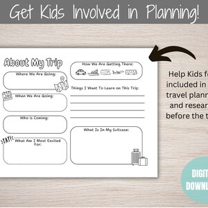 Kids Travel Journal: Printable Vacation Diary, 10-page Set (PDF) - Etsy