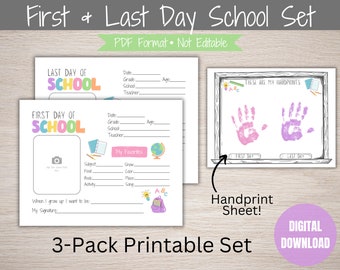 First and Last Day of School Printable, Back to School Questionnaire ...