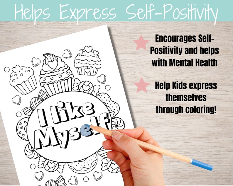 Kids Positivity Coloring Pages, Affirmation Coloring, Positive Mental ...