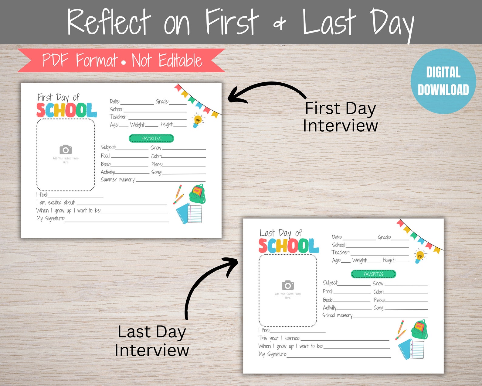 Kids Keepsake Journal, School Memory Book, School Memories, School ...