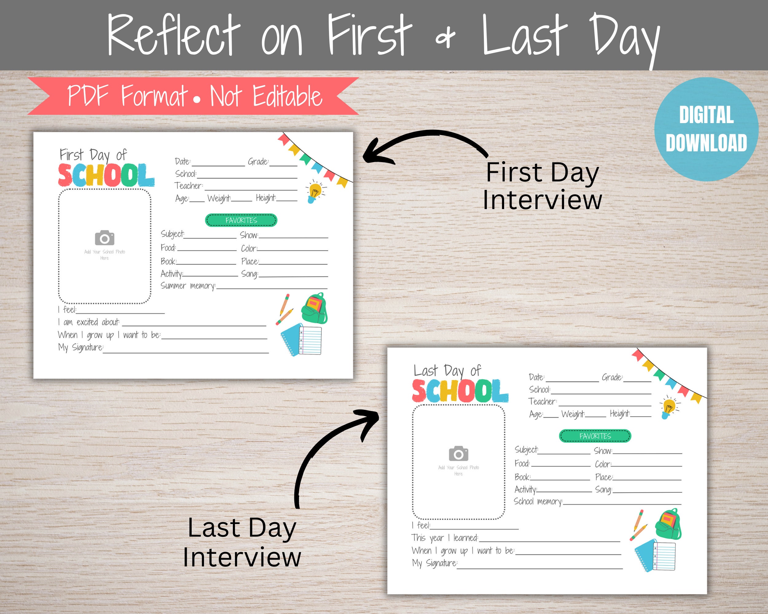 Kids Keepsake Journal, School Memory Book, School Memories, School ...