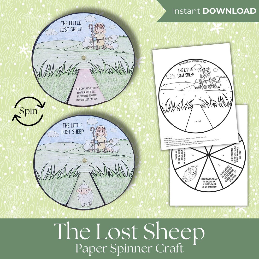Lost Sheep Kids Craft, the Parable of the Lost Sheep, Christian Kids ...