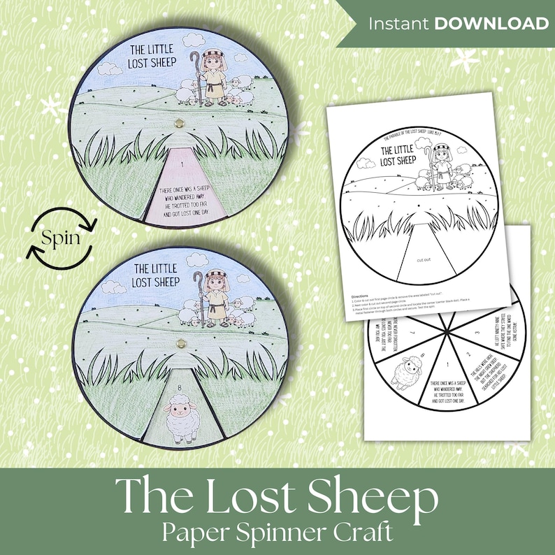Lost Sheep Kids Craft, the Parable of the Lost Sheep, Christian Kids ...