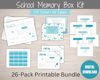 Kids School Printable Memory Pages, Digital File-instant Download ...