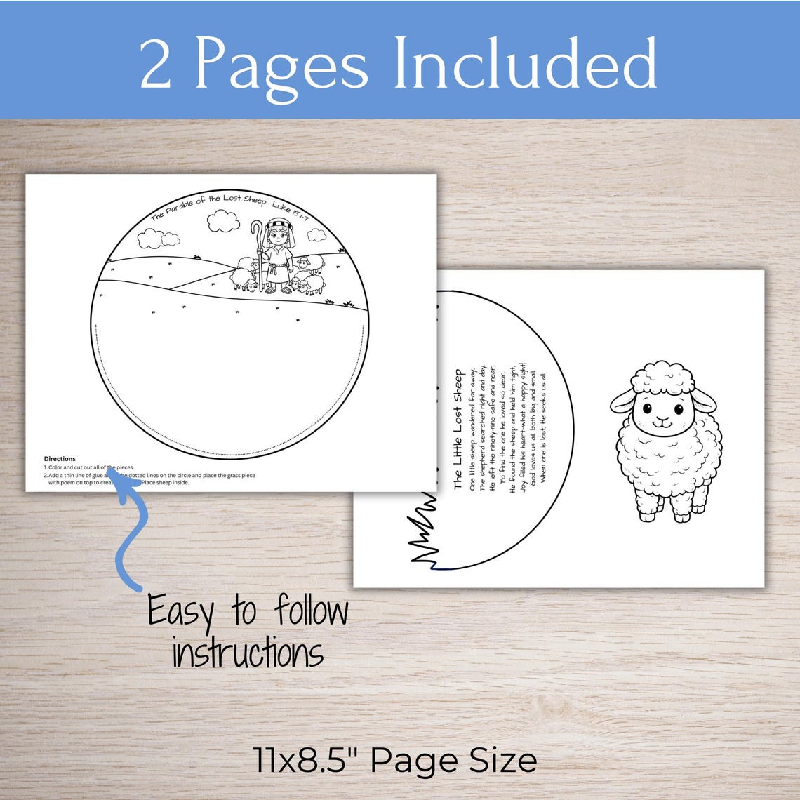 Lost Sheep Kids Craft, the Parable of the Lost Sheep, Christian Kids ...