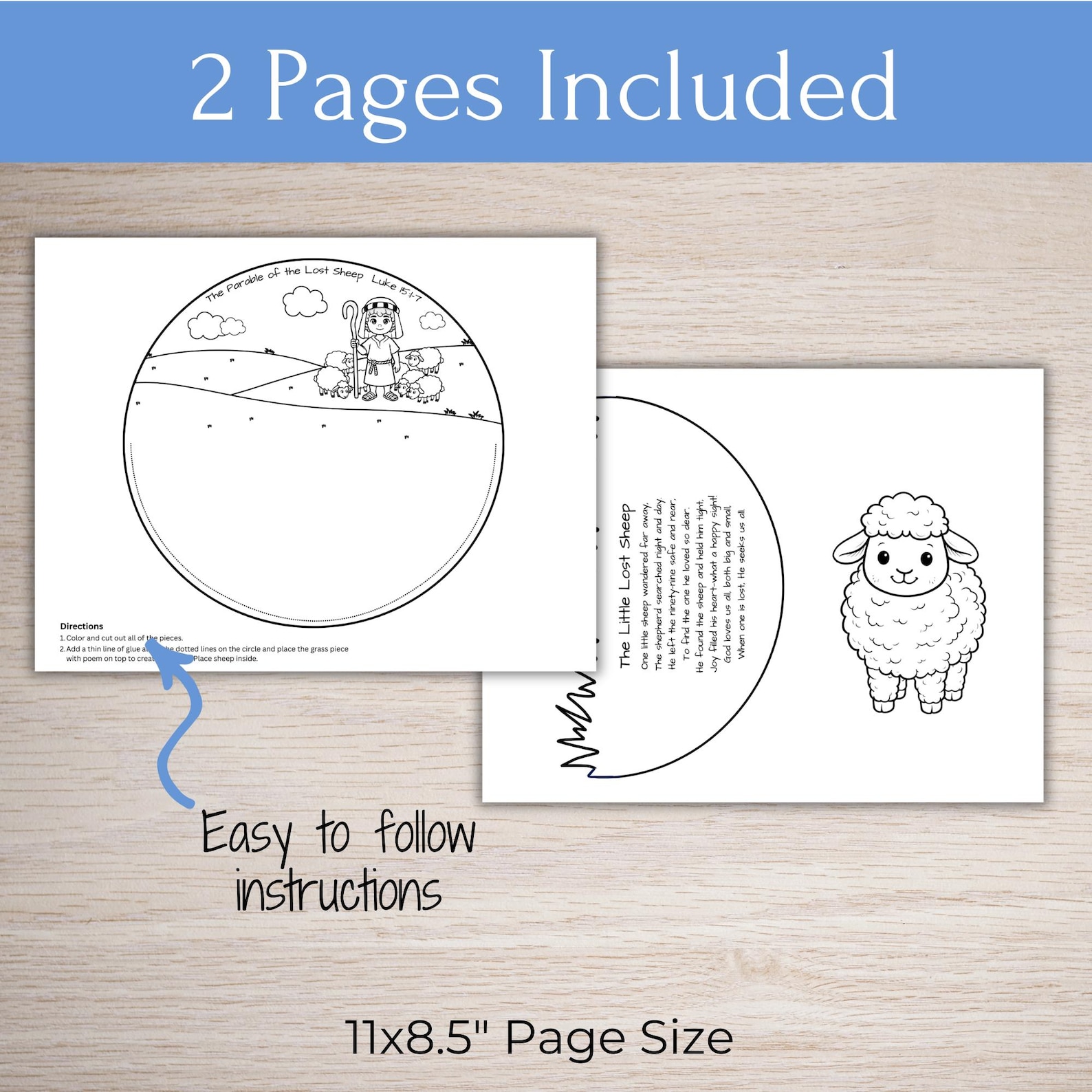 Lost Sheep Kids Craft, the Parable of the Lost Sheep, Christian Kids ...