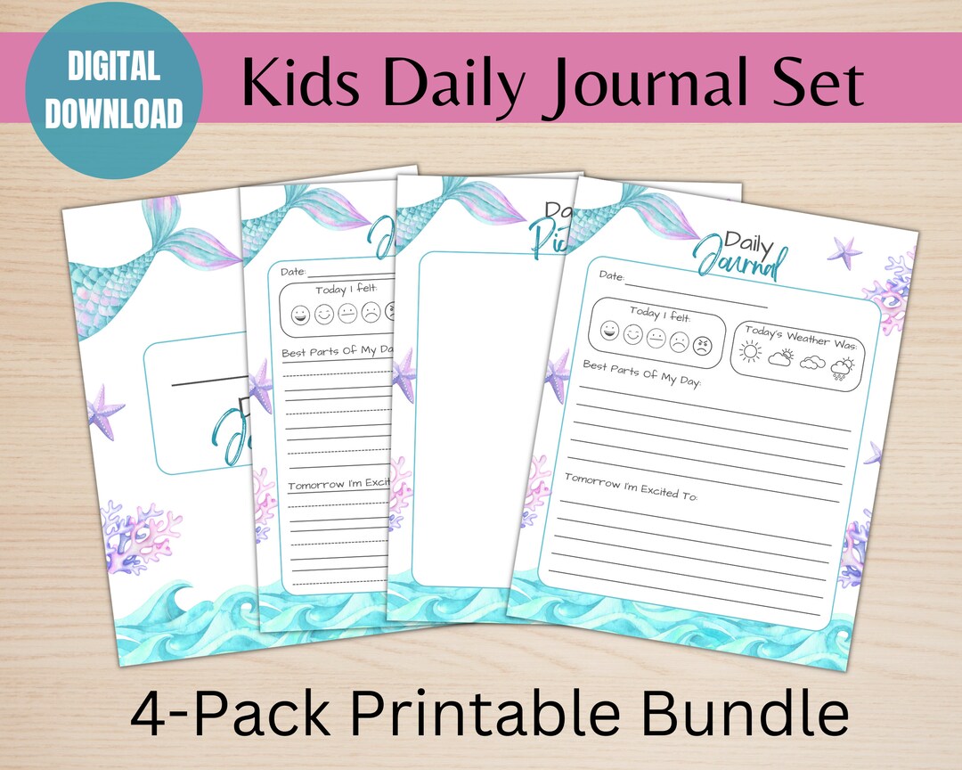 Kids Daily Journal Printable, Journal for Kids, Diary for Children ...