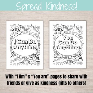 Kids Positivity Coloring Pages, Affirmation Coloring, Positive Mental ...