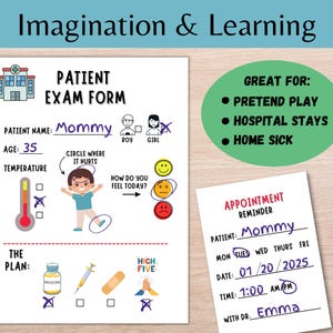 Pretend Play Dr. Activities, Doctor Themed Games, Kids Hospital Sheets ...