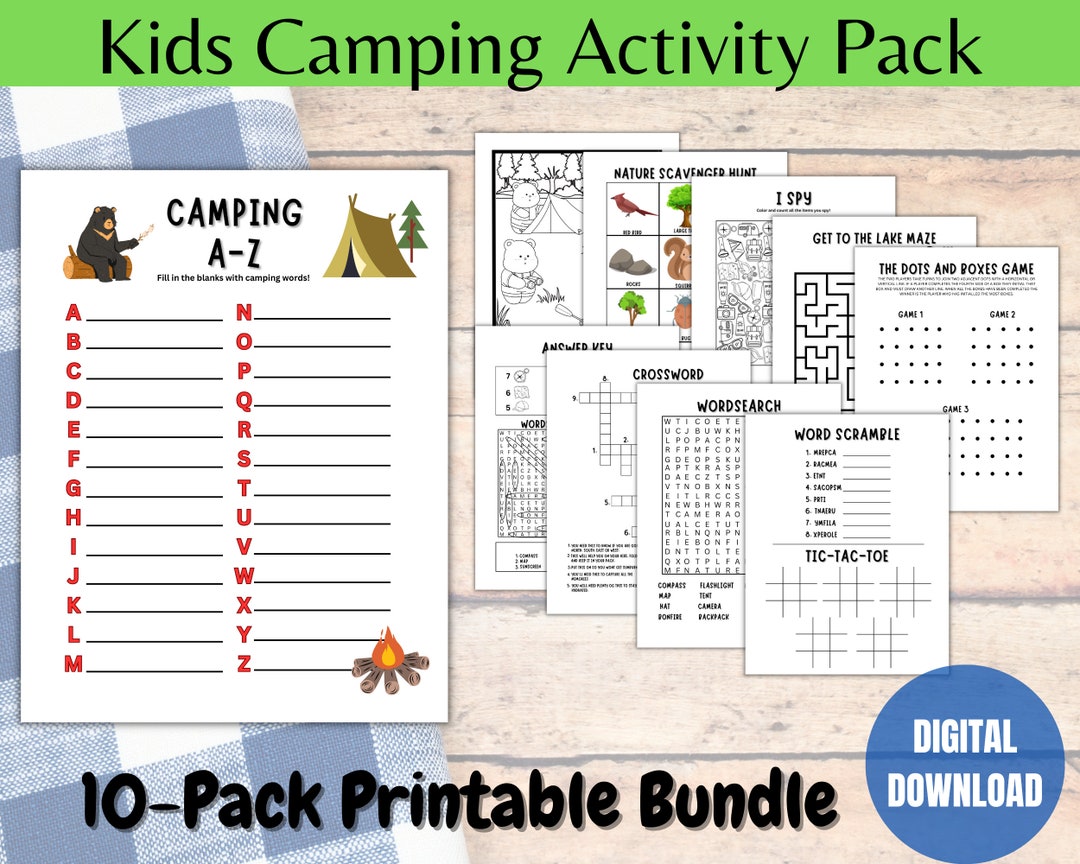 Kids Camping Activities, Family Camp Activity, Camping Scavenger Hunt ...