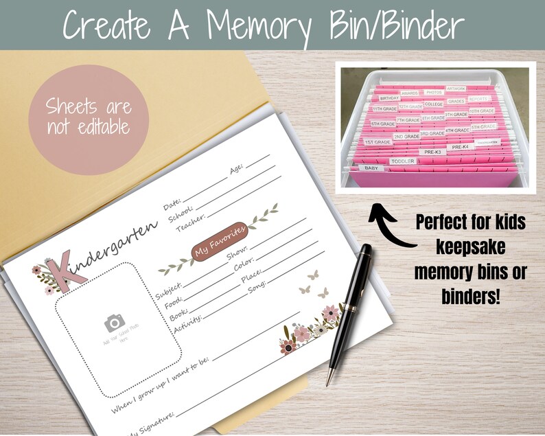 Kids Keepsake Journal, School Memory Book, School Memories, School ...