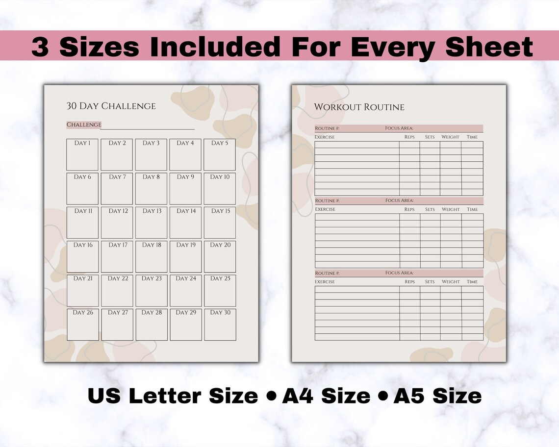 Health-wellness Planner Fitness Journal Weight Loss Tracker - Etsy